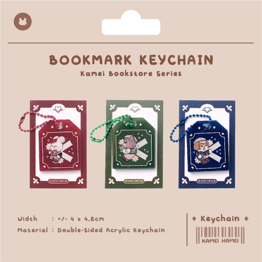 Jual (Grade B) Bookmark Keychain | Kamei Hamei Bookstore Series ...