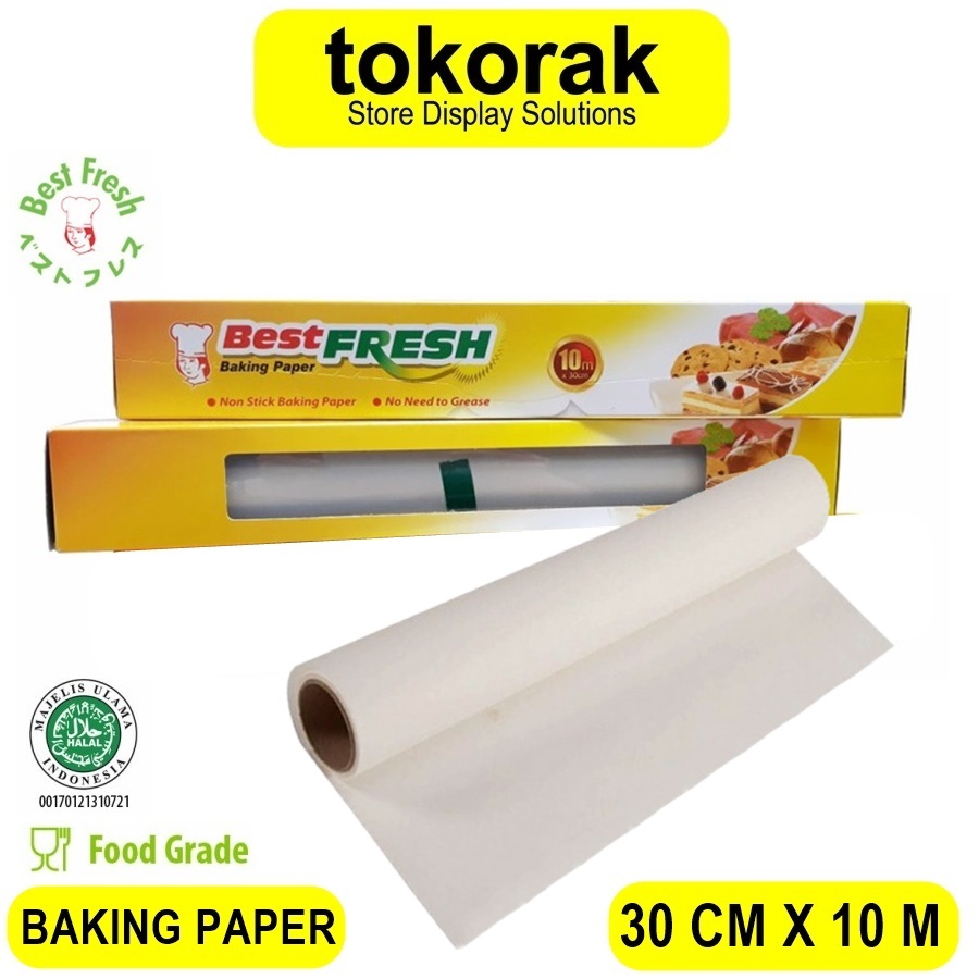 Jual BEST FRESH BAKING PAPER 30 CM X 10 M BESTFRESH KERTAS ROTI 30CM X ...
