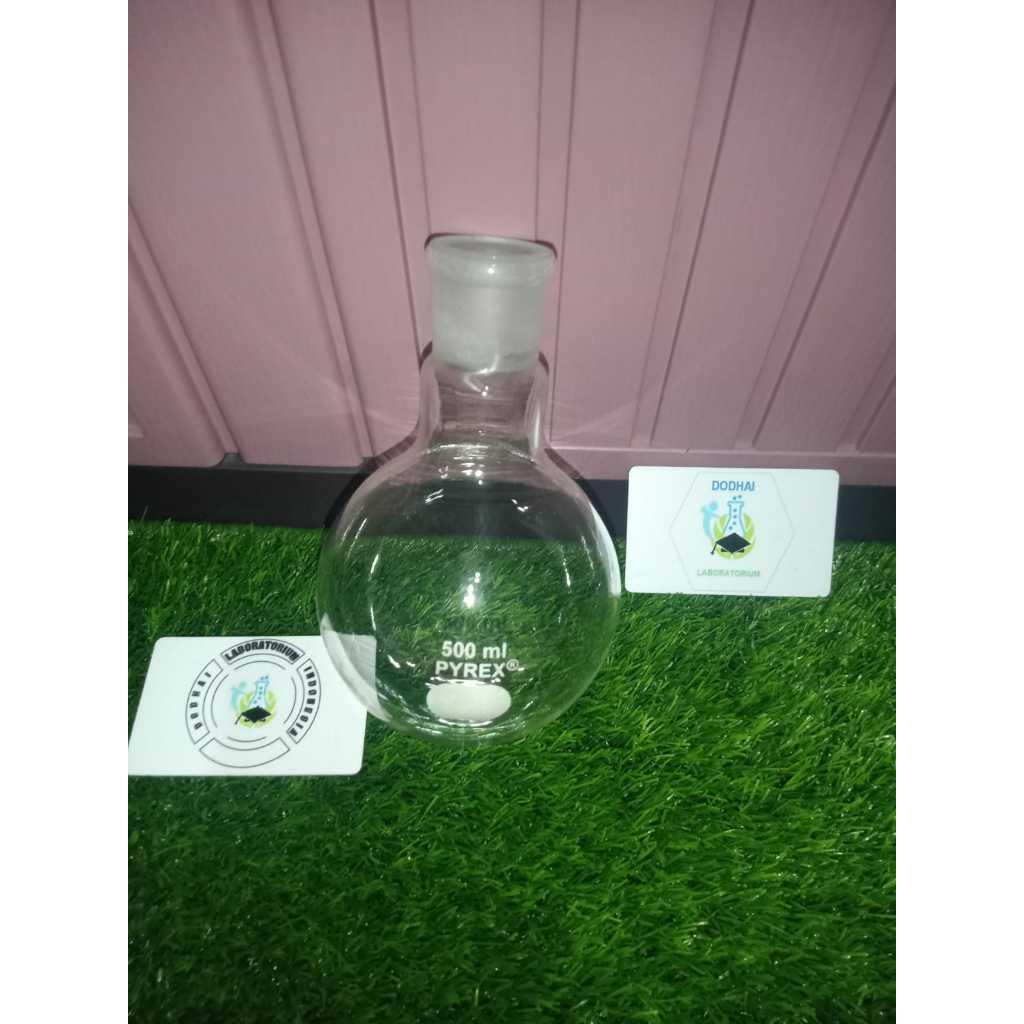 Jual Labu destilasi 500 ml, labu alas bulat, boiling flask, 500 ml ...