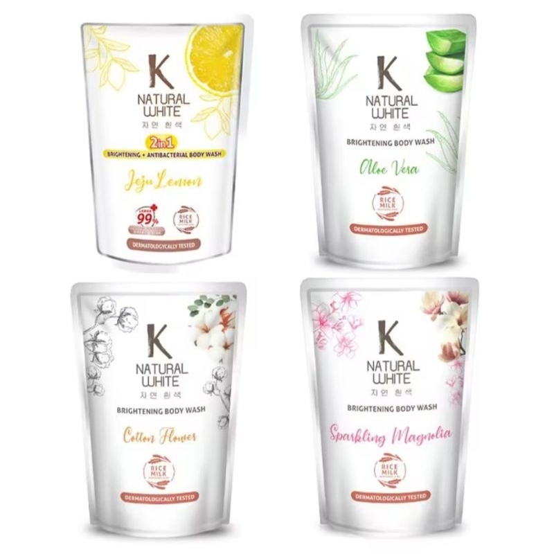 Jual K NATURAL WHITE Body wash Refill 400 ML | Shopee Indonesia