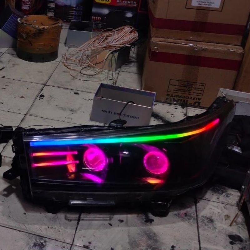 Jual HEADLAMP CUSTOM INNOVA REBORN TIPE G FULL RGB DOBLE BILED | Shopee ...
