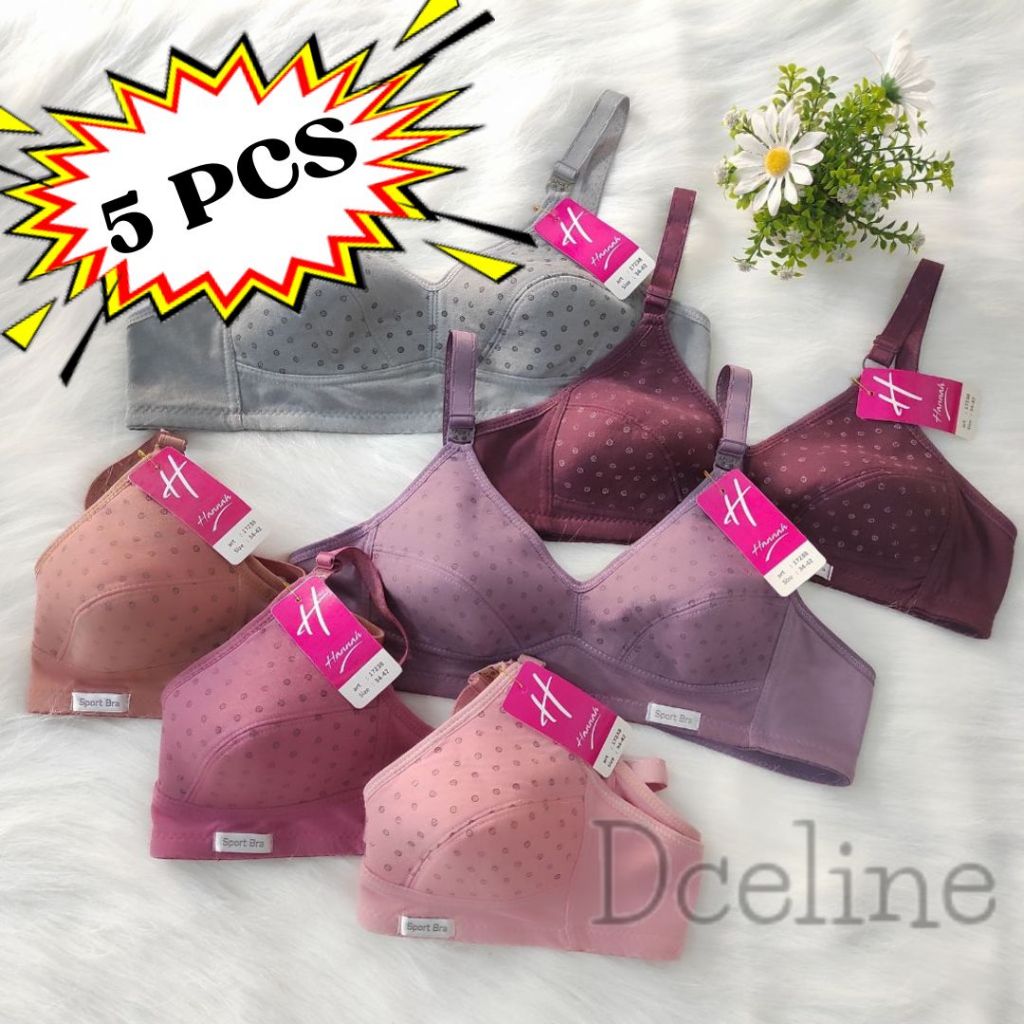Jual 5 Pcs BH Polkadot Dewasa Tanpa Busa Tanpa Kawat | Shopee Indonesia