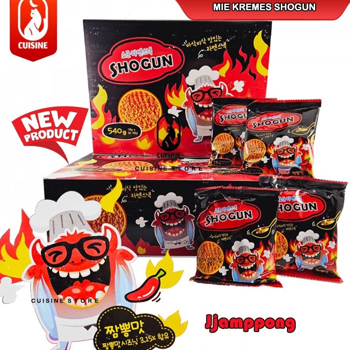 Jual 55 COD COD 1BOX 2BGKS Mie Shogun Snack Mie Kremes Korea Kaaro Chicken JJamppong Ramen Mie ...