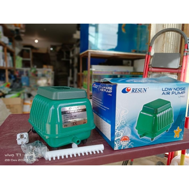 Jual mesin pompa aerator kolam resun lp 60 low noise original pompa ...