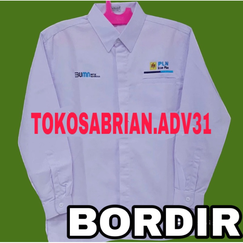 Jual Kemeja BUMN PLN Icon Plus Seragam BUMN PLN Icon Plus Putih ...