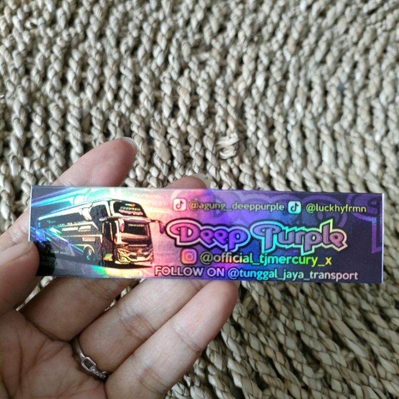 Jual STICKER BUS HOLO MENYALA KETIKA KENA CAHAYA/PO TUNGGAL JAYA/STIKER ...