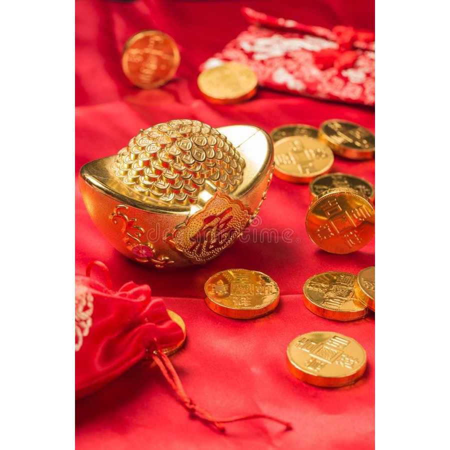 Jual CD01 Cake Topper Yenpao Yen Pao Duit Coin Emas Yenpau Hiasan Uang ...