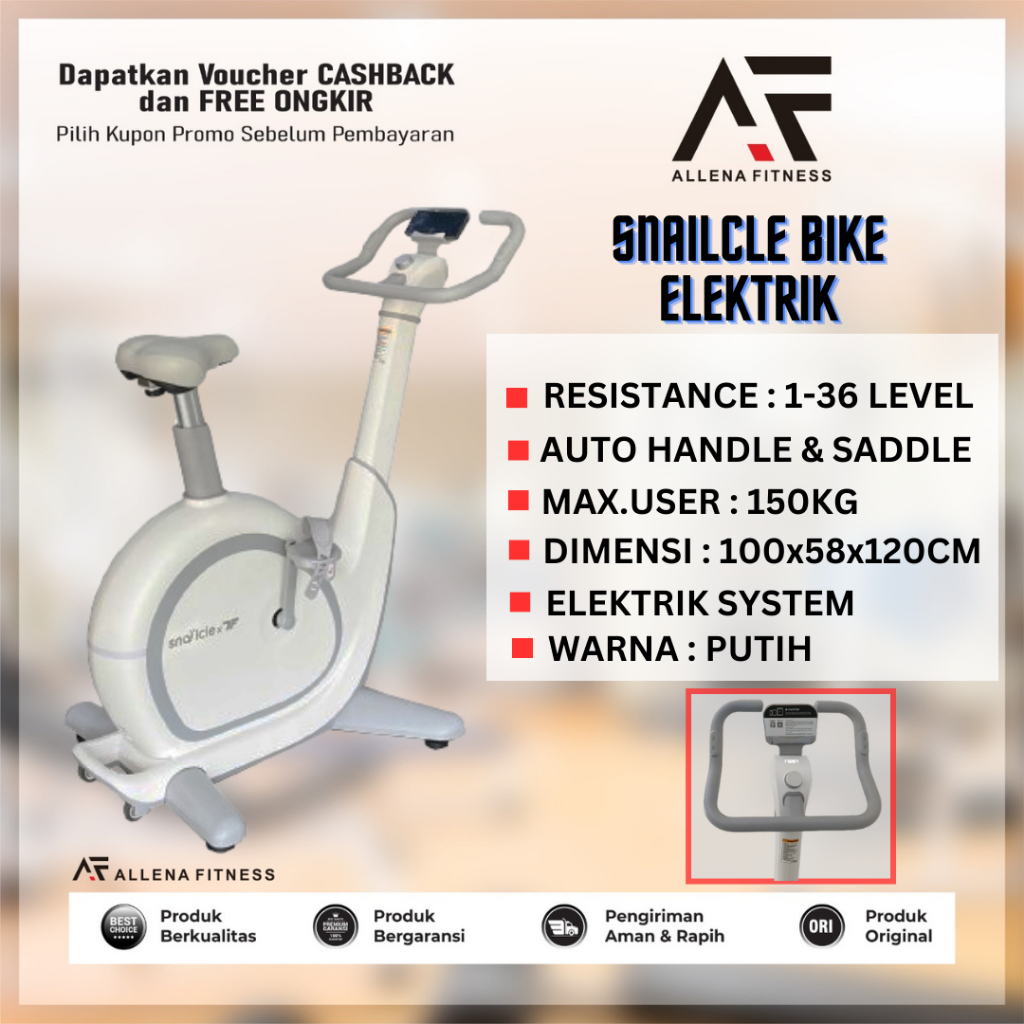 Jual Alat Fitness Sepeda Statis Snailcle Bike Elektrik Pemberat 1-36 kg | Shopee Indonesia