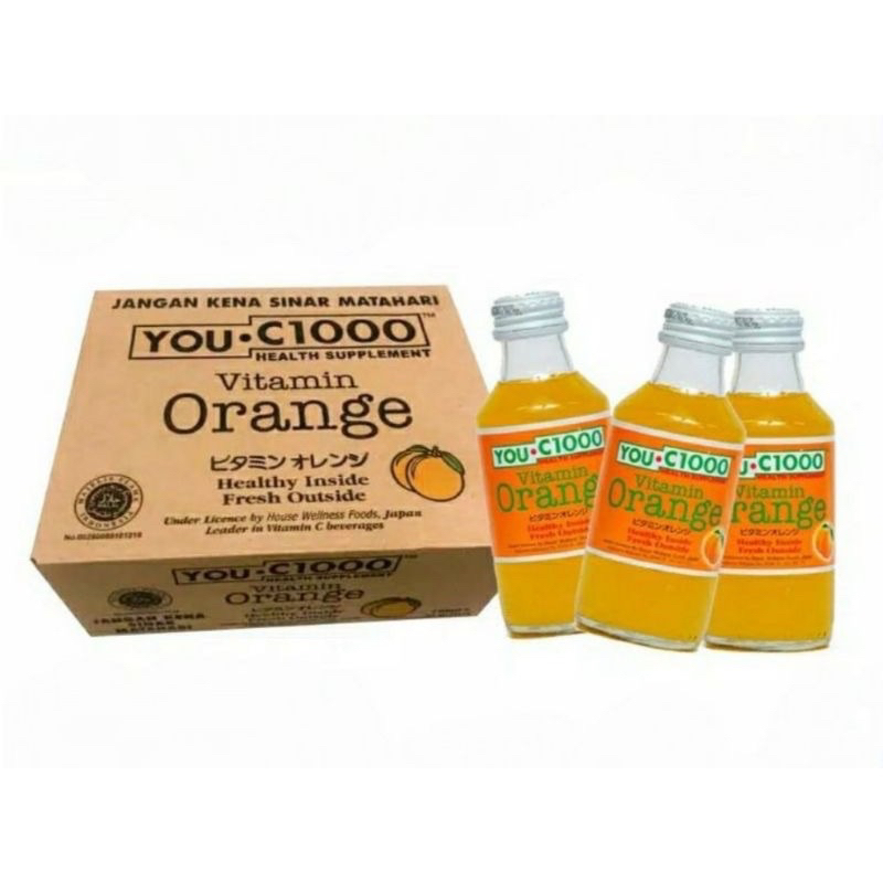 Jual YOU-C 1000 BOTOL BELING ORANGE ISI 1/2 isi 15 BOTOL BELING ...