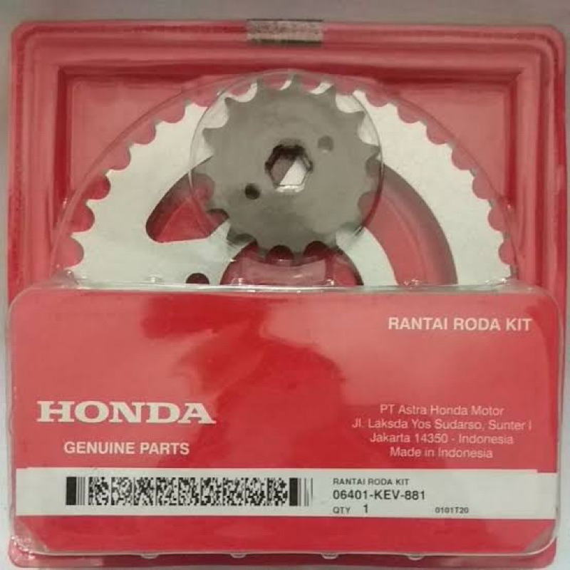 Jual GEAR SET AHM SUPRA ORIGINAL | Rantai Roda Kit AHM Ori (06401-KEV-881) | Shopee Indonesia