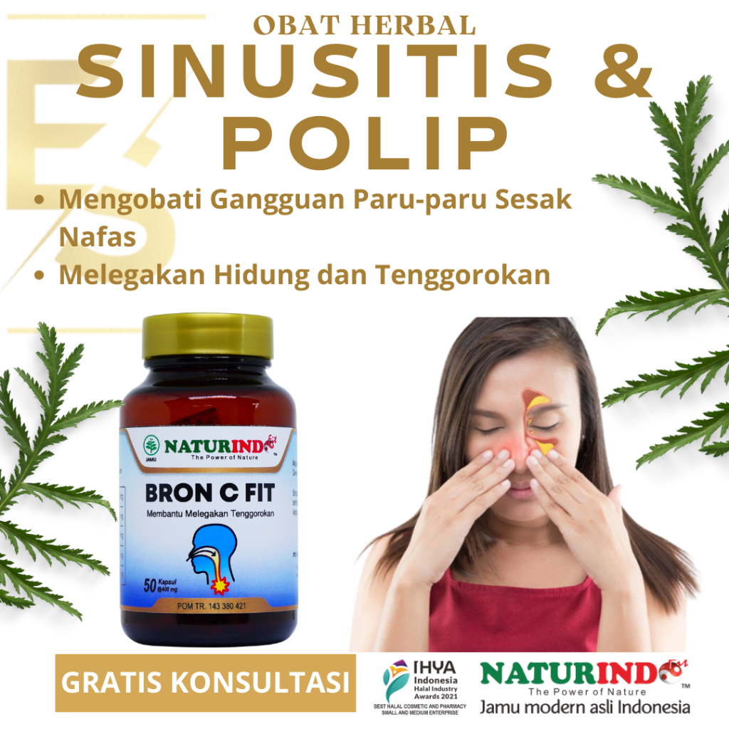 Jual Obat Herbal Sinusitis hidung polip rhinitis konka pilek menahun hipertropi benjolan hidung ...