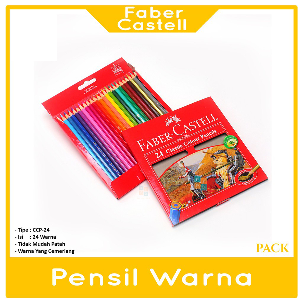 Jual Faber Castell - Pencil Color Classic 24 Warna - Set | Shopee Indonesia