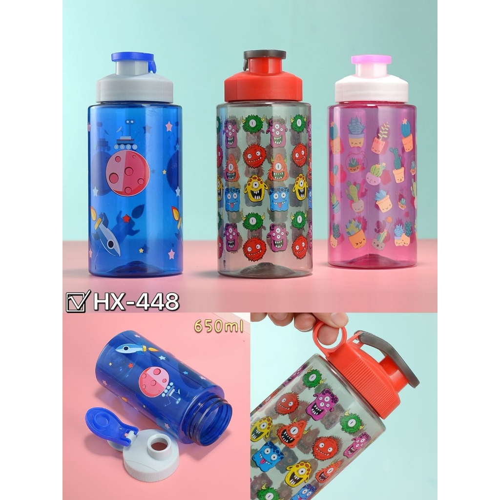 Jual Promo Botol Minum Jumbo 650Ml Anti Tumpah Dengan Pegangan Bulat ...