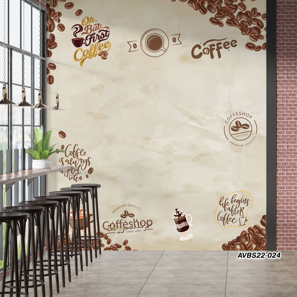 Jual Wallpaper Dinding Custom | Wallpaper Dinding Cafeshop Cafe ...