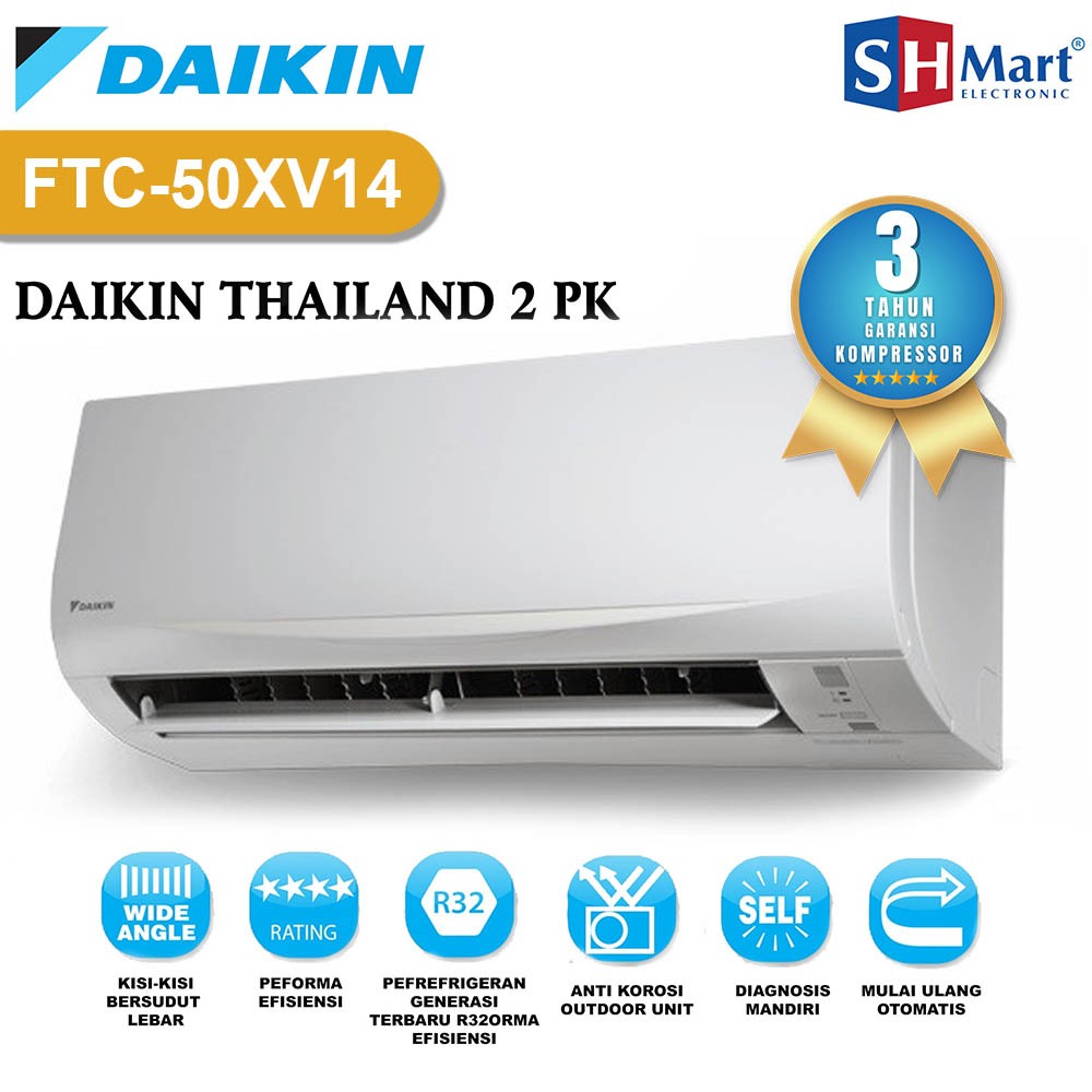 Jual AC 2 PK DAIKIN THAILAND STANDART FTC-50XV FTC 50XV NEW TYPE 2023 ...