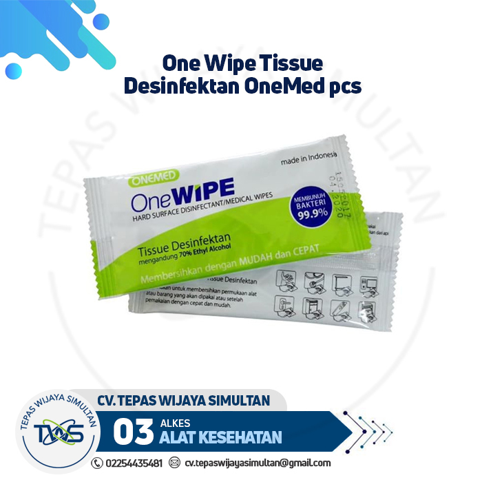 Jual One Wipe Tissue Desinfektan OneMed pcs | Shopee Indonesia