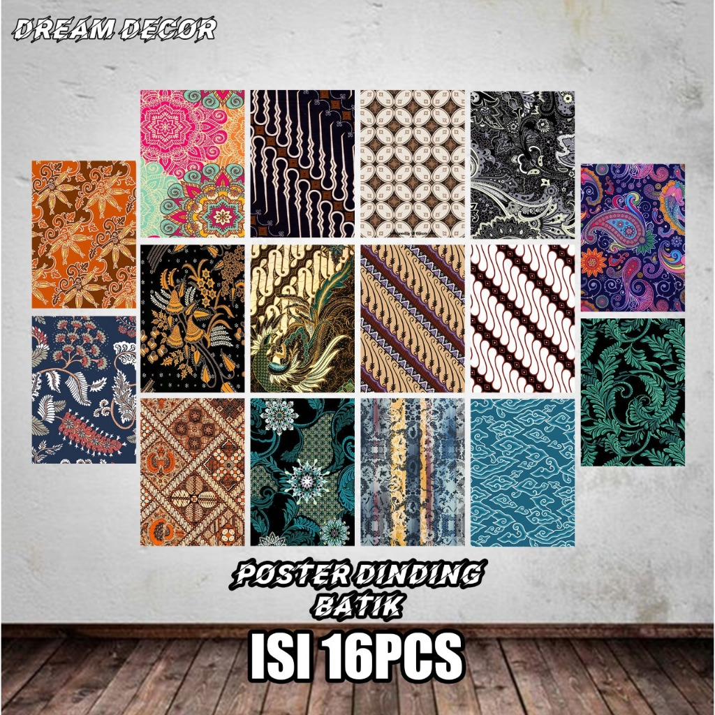 Jual Poster Dinding Gambar Batik Tradisional [DD19] Ukuran A4 A5 A6 ...