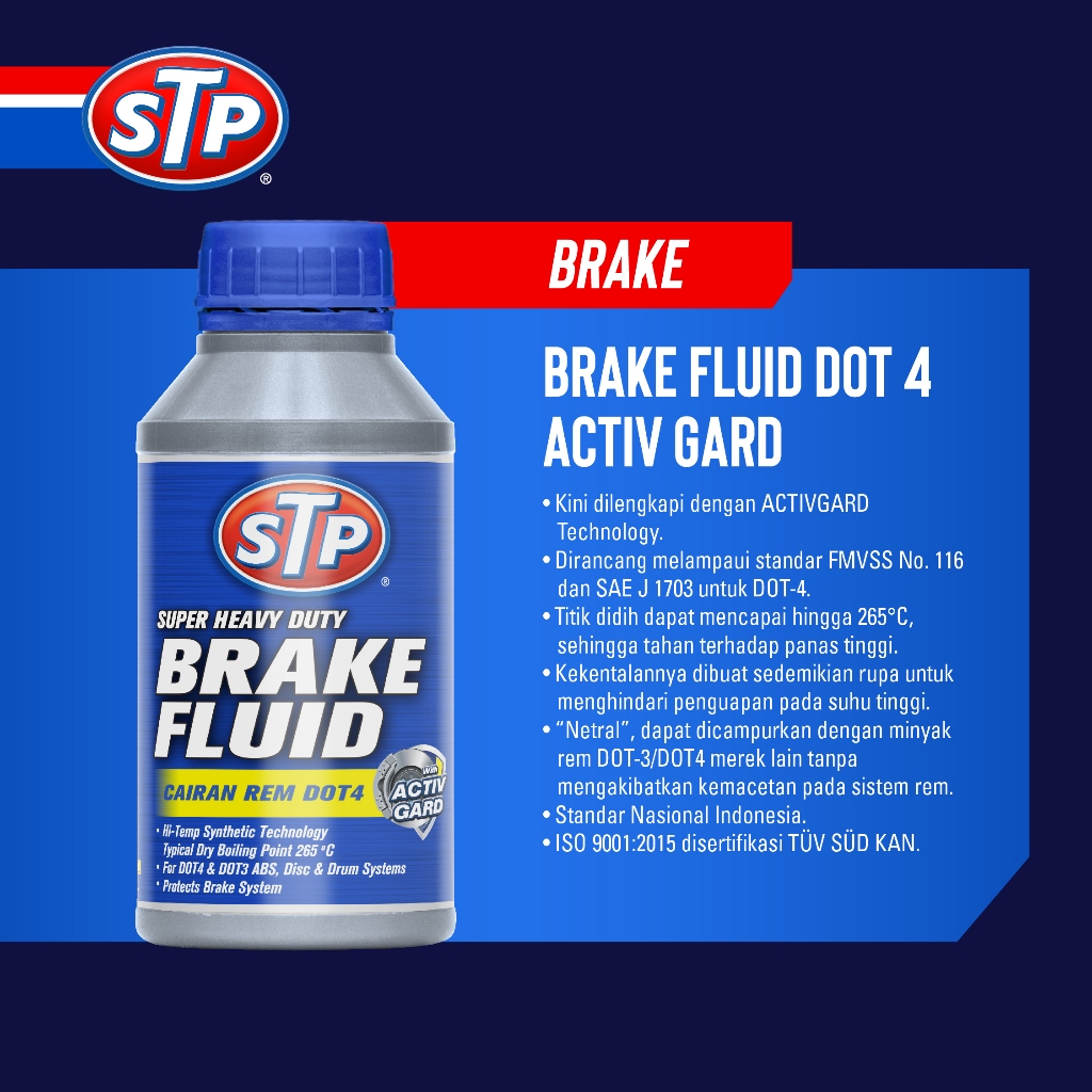 Jual STP - Brake Fluid Minyak Rem 300 ml DOT 4 Cairan Minyak Rem Mobil ...