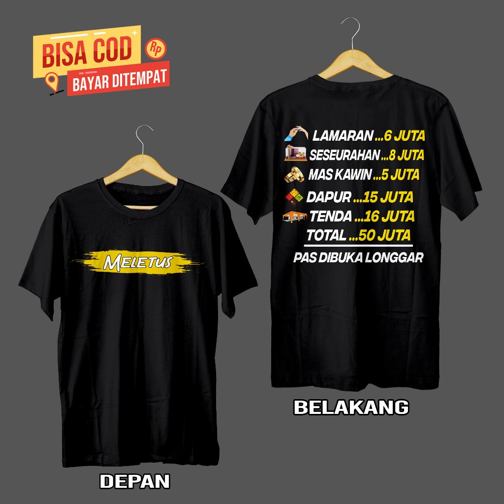 Jual Baju KAOS LAMARAN 6 JUTA SESERAHAN 8 JUTA TOTAL 50 JUTA PAS DIBUKA ... Jual Baju KAOS LAMARAN 6 JUTA SESERAHAN 8 JUTA TOTAL 50 JUTA PAS DIBUKA ...