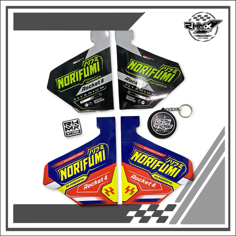 Jual stiker sticker knalpot norifumi rocket 4 titanium stainless ...