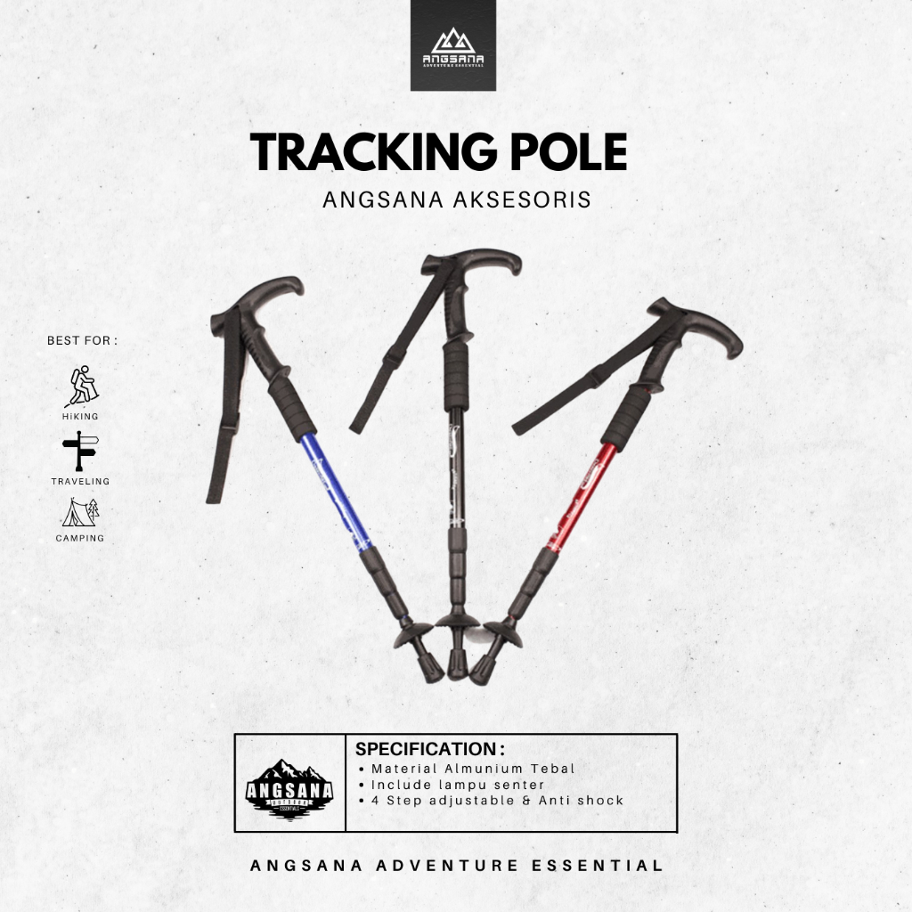 Jual Tracking Pole 4 Step anti shock include Lighting | Shopee Indonesia