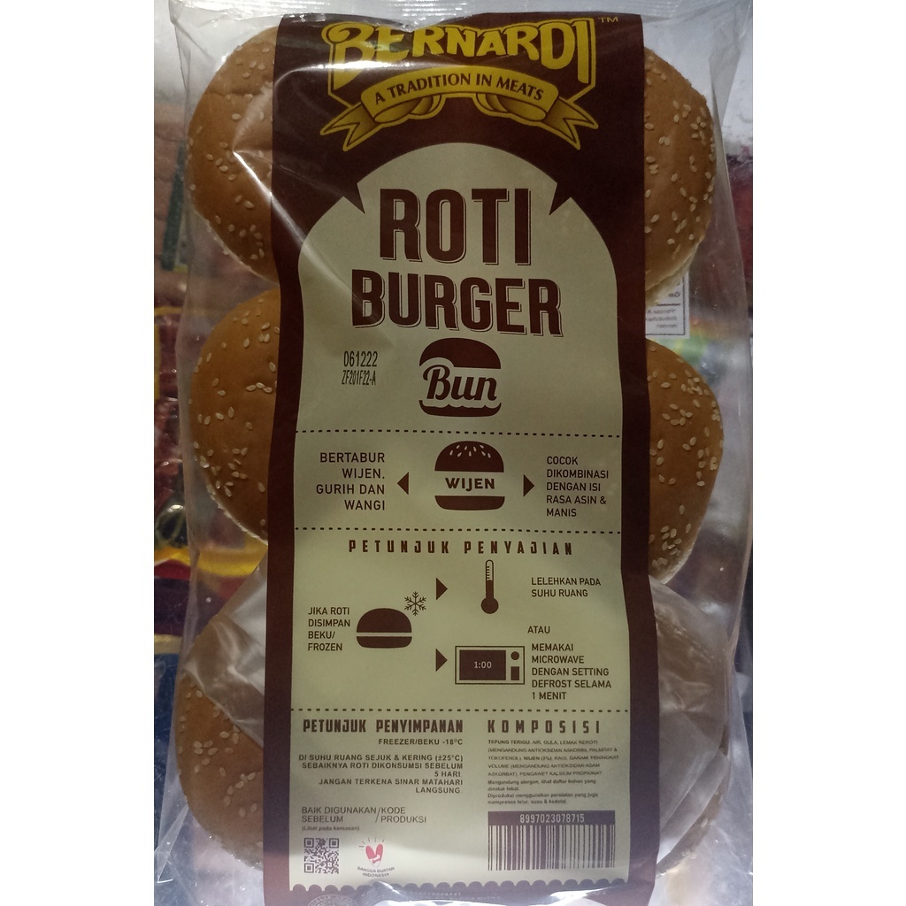 Jual Bernardi Roti Burger Premium isi 6pcs | Shopee Indonesia