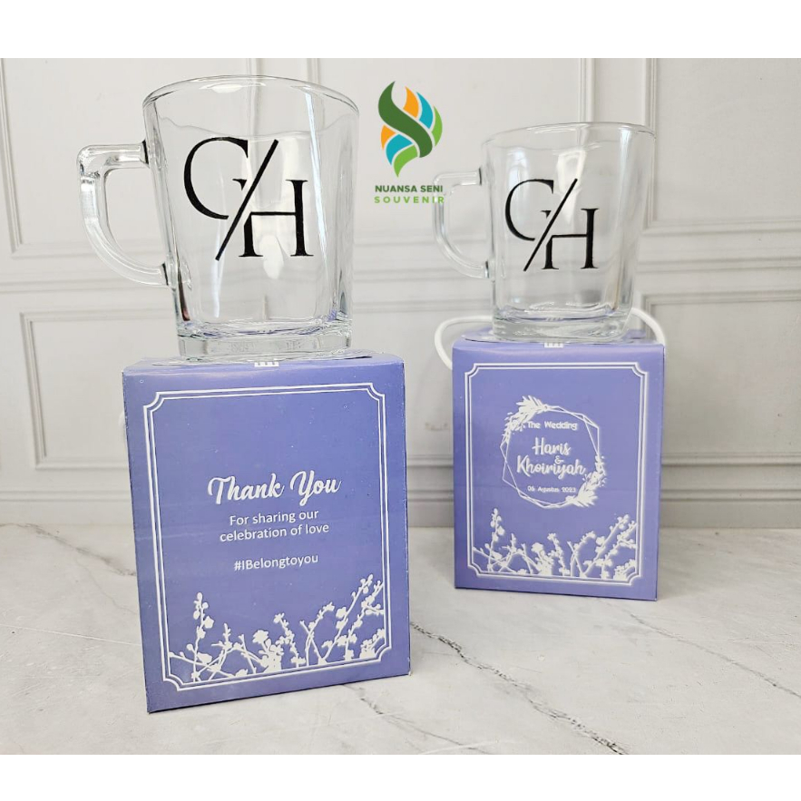 Jual Souvenir Gelas Kotak Kaca Minum Cangkir Teh Gagang Mug Kopi ...