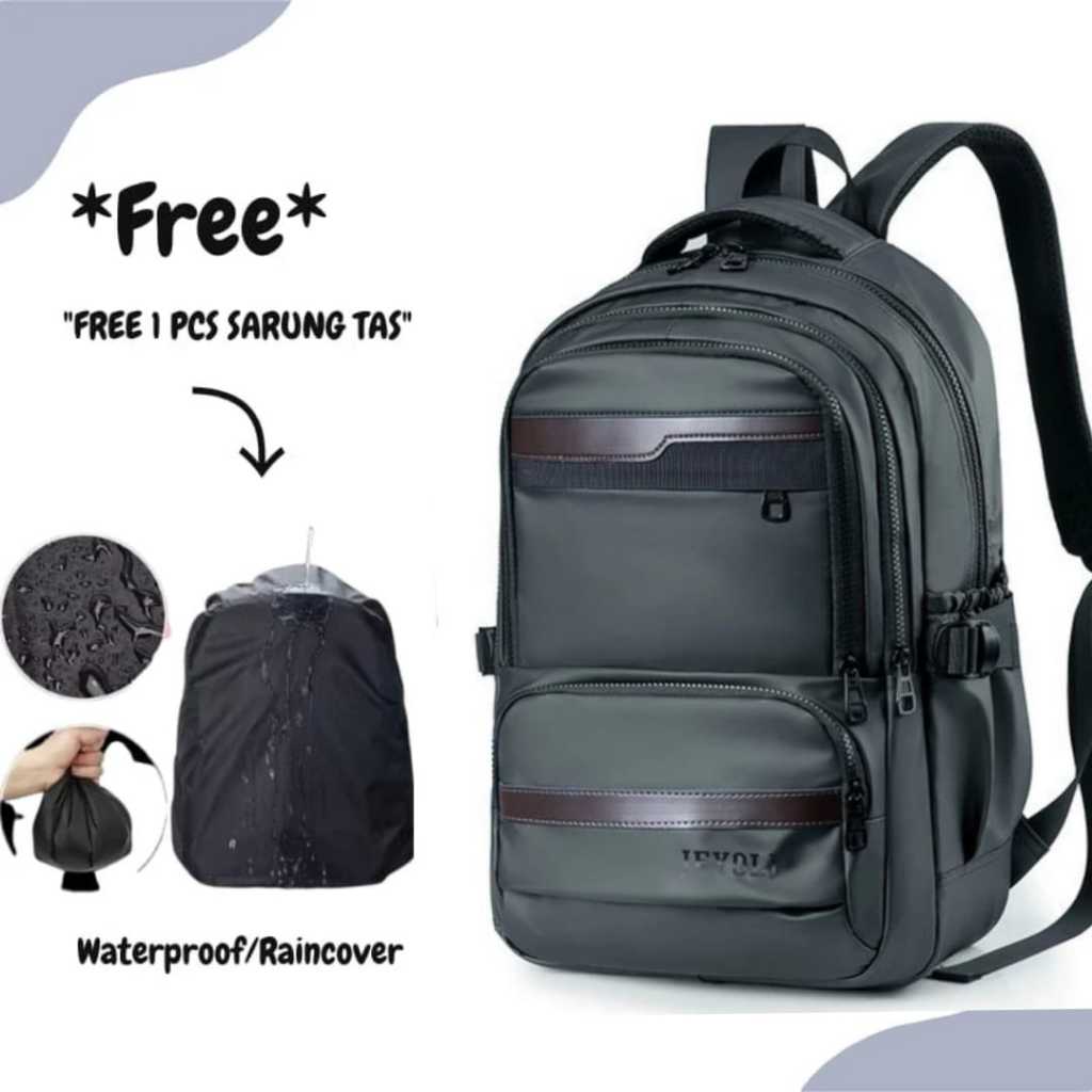 Jual Tas Ransel Sekolah laki laki free Raincover sd smp sma Tas Backpack pria Tas kerja kamous ...