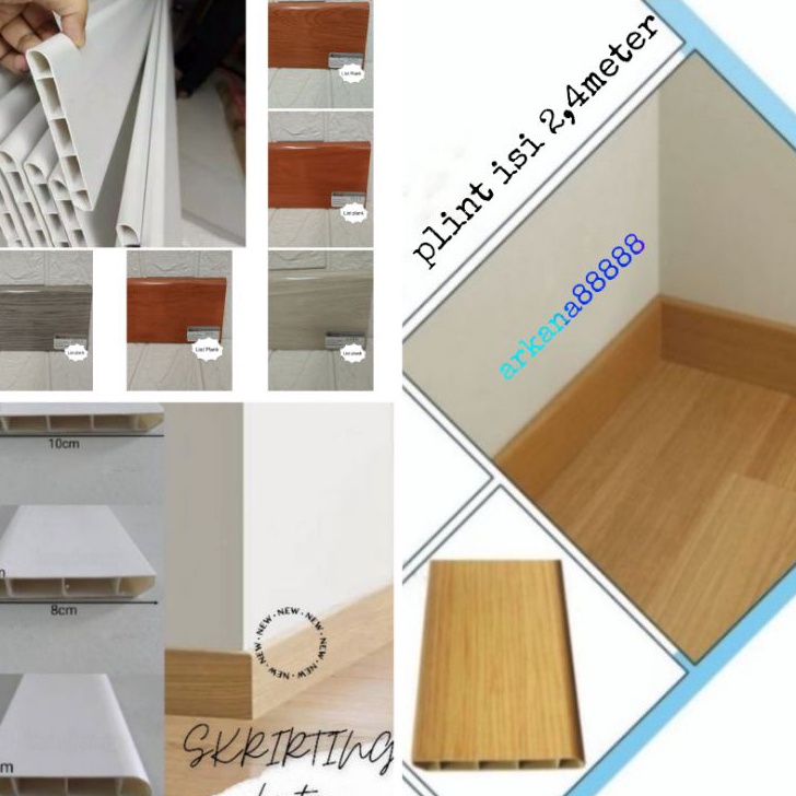 Jual Seller Plin PVC Plint PVC list lantai PVC list Plank isi perbatang 24meter | Shopee Indonesia