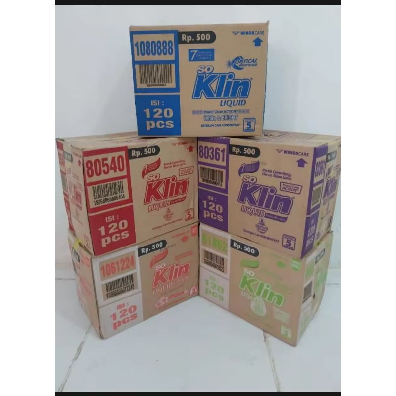 Jual READY STOK !!! SOKLIN RENTENG 1 DUS SOKLIN LIQUID 500 an isi 10 ...