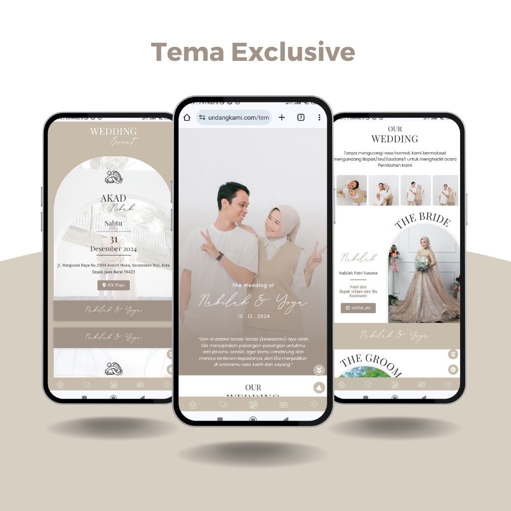 Jual Undangan Digital Pernikahan Tema Exclusive Undangan Website ...