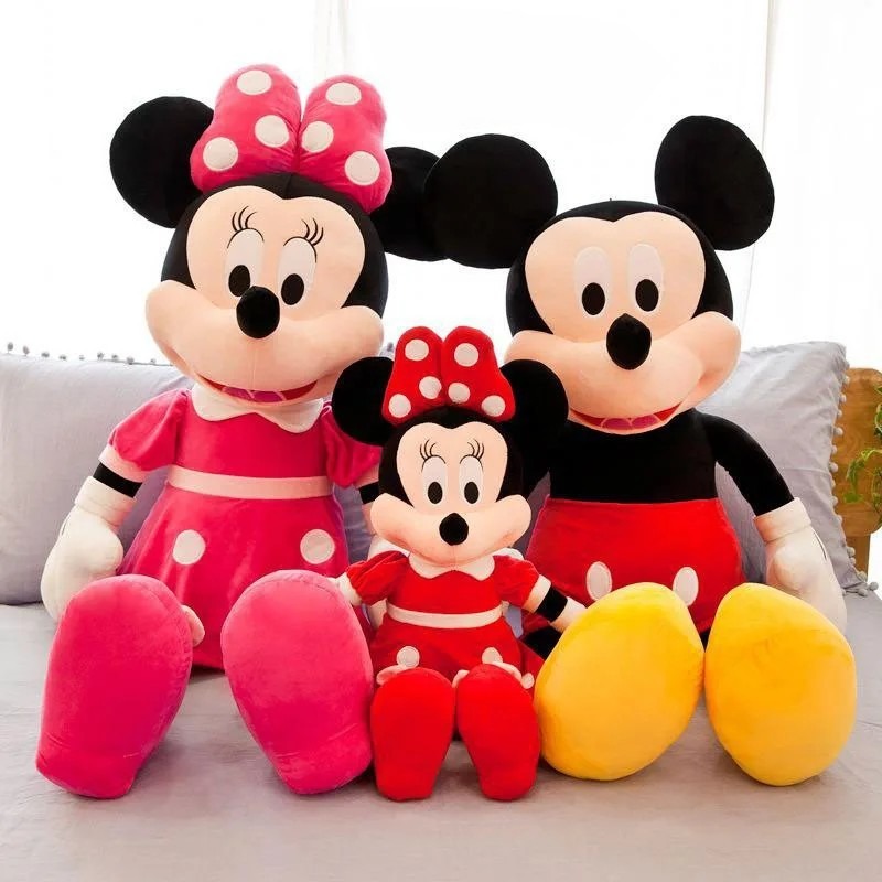 Jual Mainan Boneka Mickey Minnie Mouse Karakter Kartun Miki Mini Mouse Size XL 40cm Bahan Halus ...