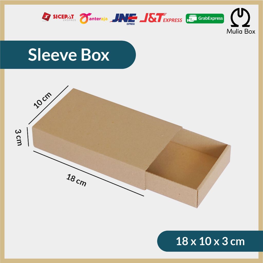 Jual Kardus Packing Laci / Sleeve Box 18 x 10 x 3 cm Corrugated Die Cut ...