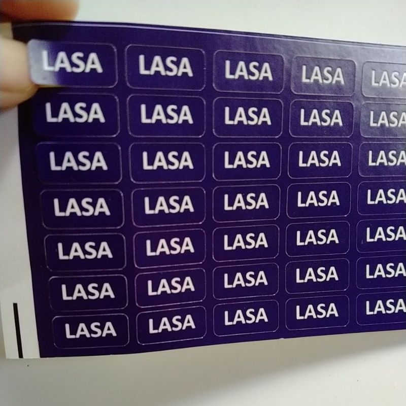 Jual stiker label lasa biru persegi | Shopee Indonesia