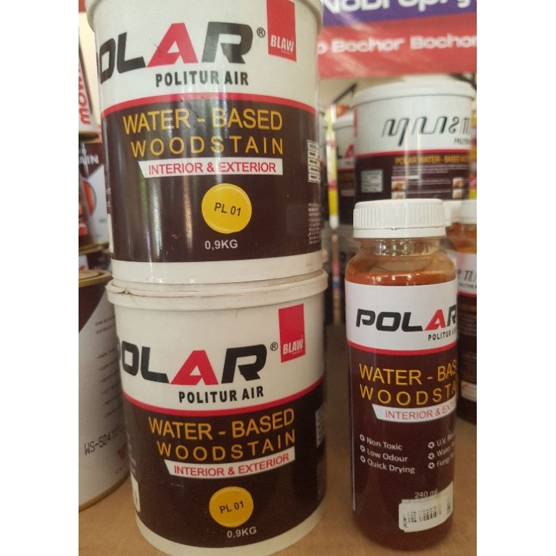 Jual politur air - POLAR WOODSTAIN 0,9 - water base - pernis kayu ...