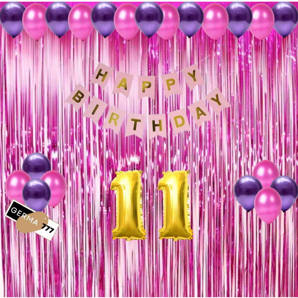 Jual Set Dekorasi Ulang Tahun Anak Cewek Cowok Banner Happy Birthday ...