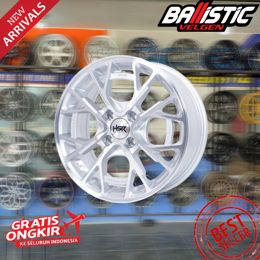Jual Velg Mobil Spin Calya Ring 15 HSR FE01 Lebar 6,5 Baut 4x100 Silver ...