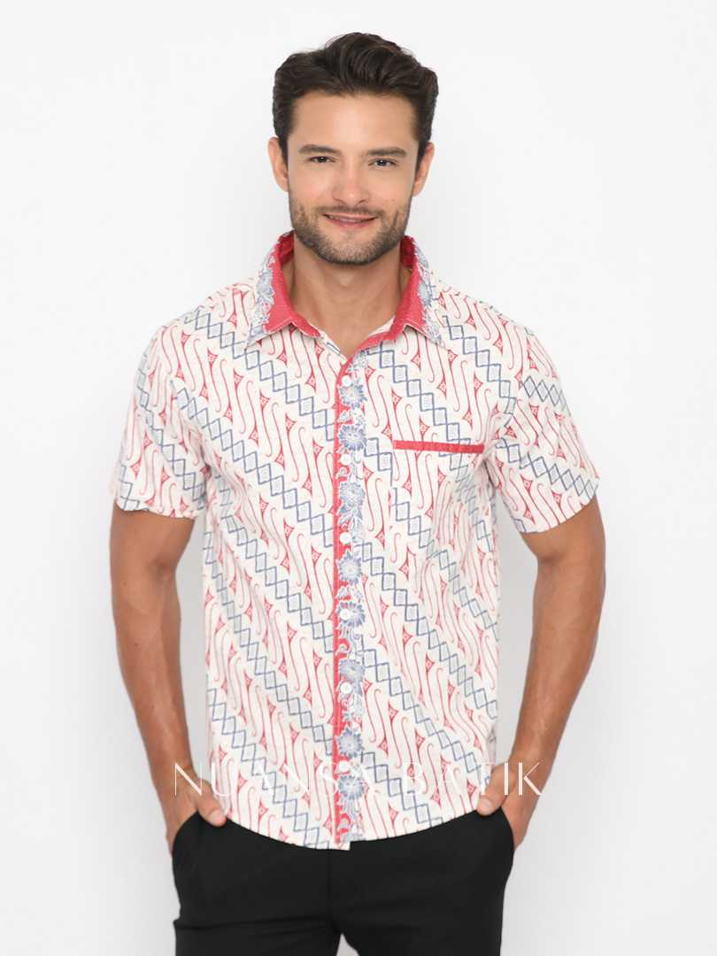 Jual Nuansa Batik Hem Batik Pria Lengan Pendek Bahan Katun Stretch ...