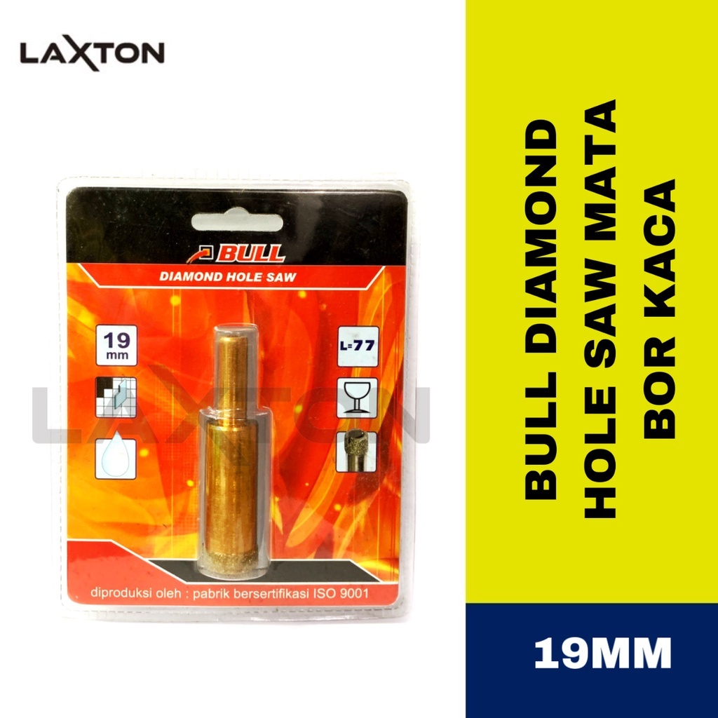 Jual BULL Mata bor kaca granit marmer diamond hole saw 19mm | Shopee Indonesia
