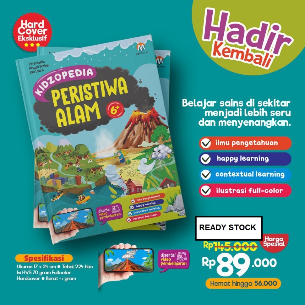 Jual HARDCOVER KIDZOPEDIA Buku Bacaan Pengetahuan Buku Penunjang Pembelajaran Sains SD SMP Alam ...