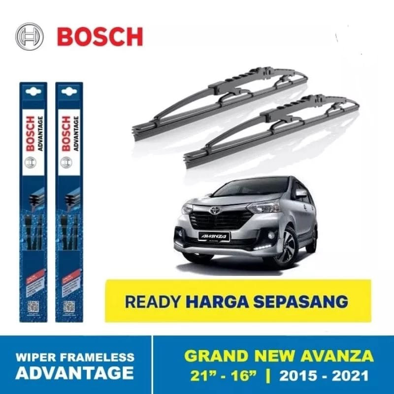 Jual WIPER BLADE AVANZA XENIA 2015-2021 NEW BOSCH ADVANTAGE 21"-16" | Shopee Indonesia