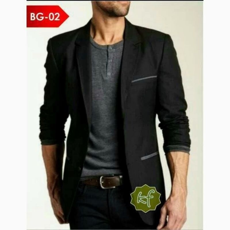 Jual Jas blazer pria hitam,jas pria resmi,jas blazer formal,jas blazer ...
