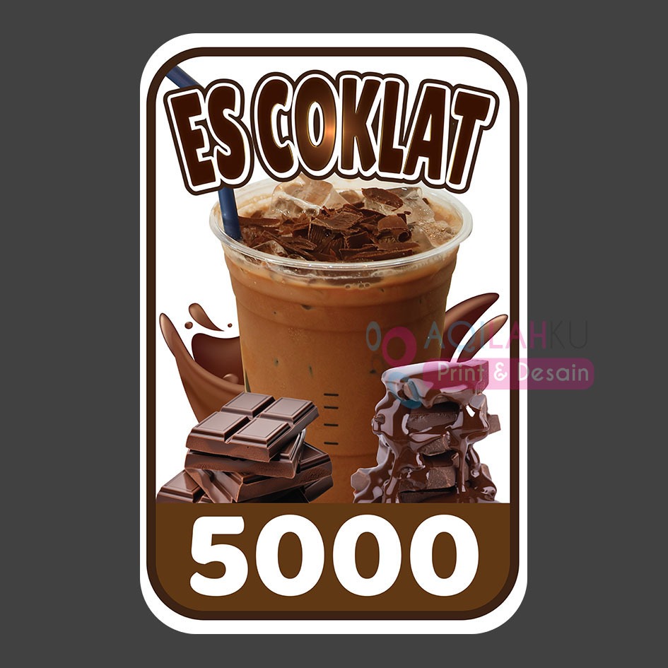 Jual Stiker Es Aquarium Stiker Termos ES Anti Air ukuran 14.5 x 22.5 cm ...