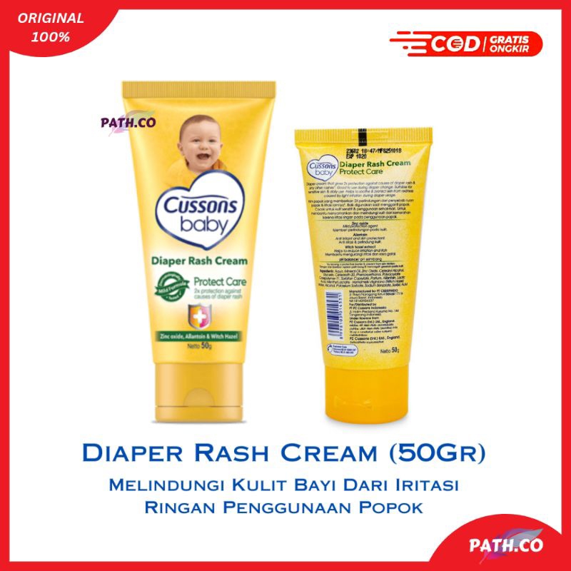 Jual Cussons Baby Protect Care Diaper Rash Cream 50gr | Krim Anti ...