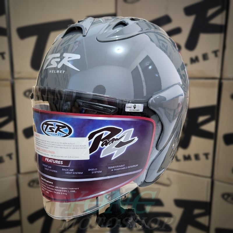 Jual Helm TSR Ram 4 Modern Grey Abu-Abu Original Half Face TSR Helmet ...