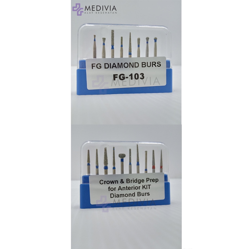 Jual DENTAL DIAMOND BUR SET PREPARATION PREPARASI GIGI CROWN MOLAR ...
