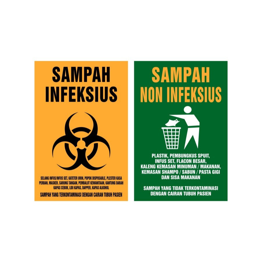 Jual Stiker Label Tong Sampah Medis Infeksius - Non Infeksius 10x15cm ...