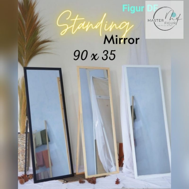 Jual Kaca Cermin Standing Mirror 90 x 35 cm | Shopee Indonesia