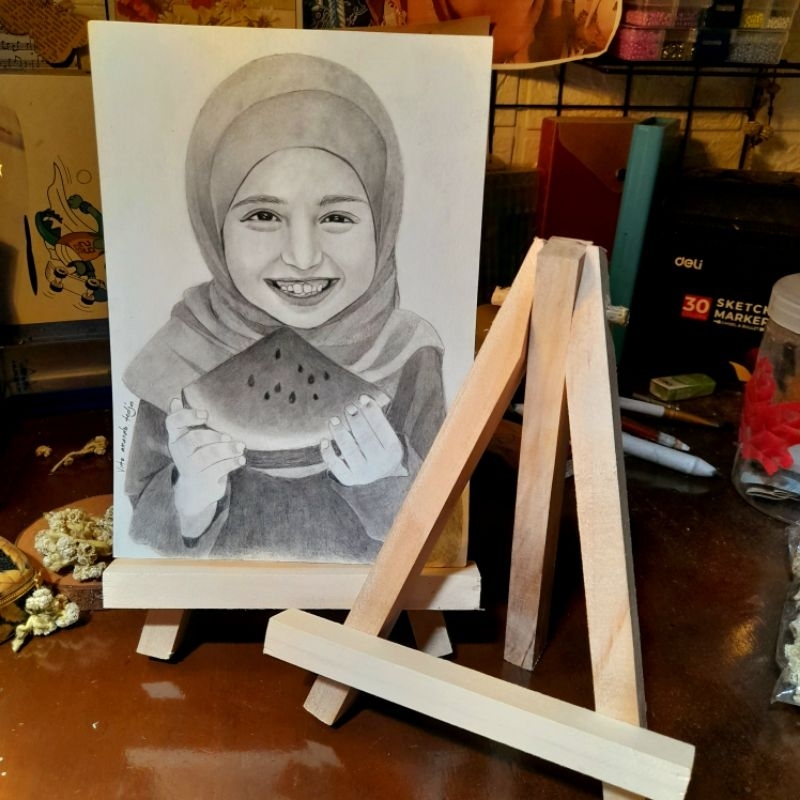 Jual photo stand / easel foto / penyangga foto kayu kecil estetik ...