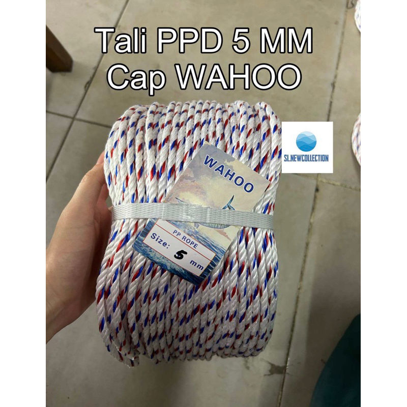 Jual Tali Tambang PPD Ukuran 5 mm Merk WAHOO / HARGA 1 ROL MURAH ...